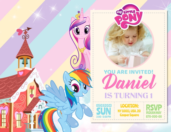 My Little Pony Template | PosterMyWall