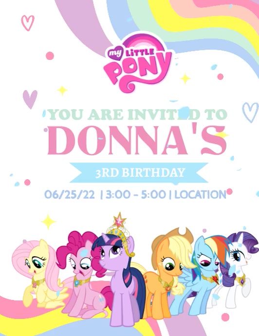 My Little Pony Template | PosterMyWall