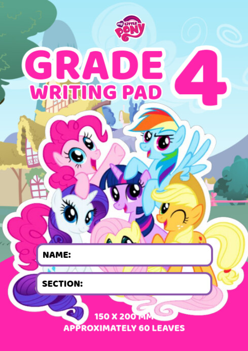 My Little Pony Writing Pad Design Template | PosterMyWall