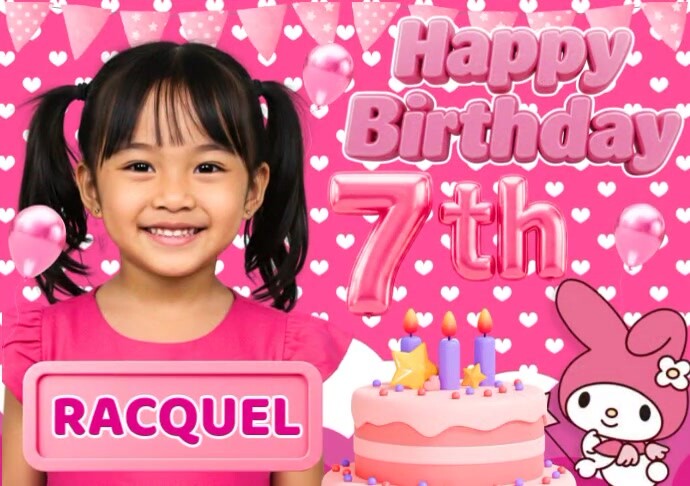 My Melody Birthday Tarpaulin Template | PosterMyWall