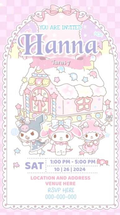 My melody invitation Template | PosterMyWall