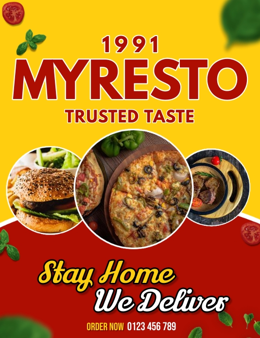 My Resto Menu Flyer Template | PosterMyWall