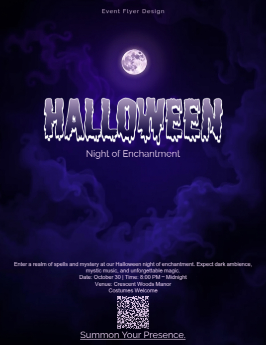 Plantilla de Mystic Fog Witchcraft Halloween Night Flyer Template ...