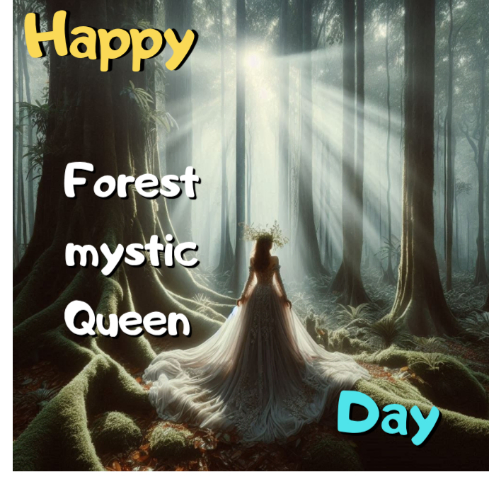 Mystic forest queen Black Fantasy Forest Instagram Post Template ...
