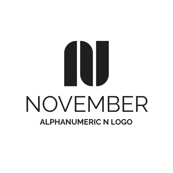 n curved alphanumeric icon logo Template | PosterMyWall