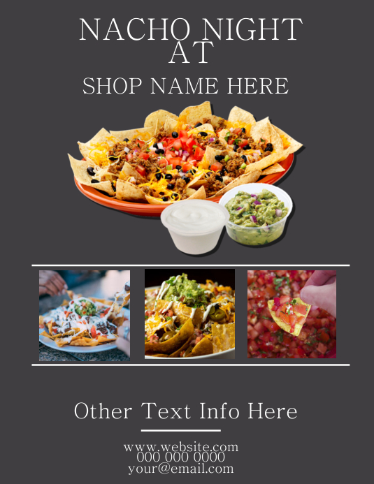 Copy of Nacho Nights Restaurant Flyer Template | PosterMyWall