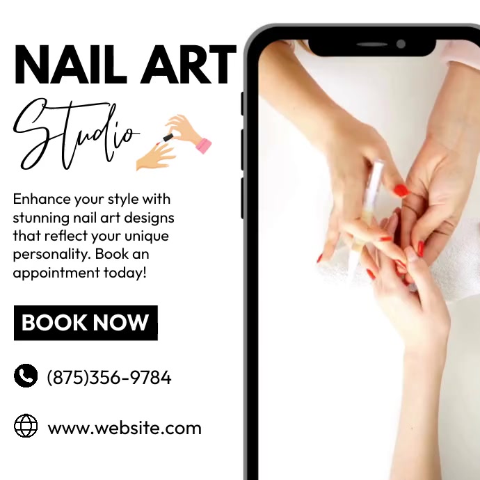 Nail Art Studio Ads Template | PosterMyWall