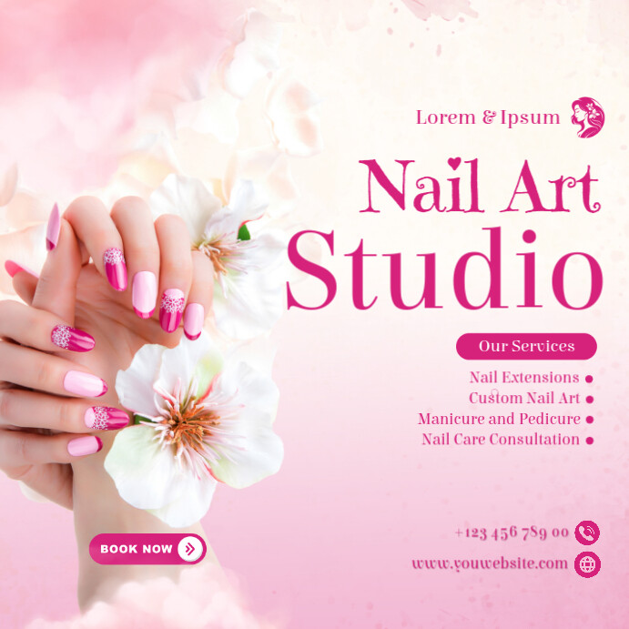 Nail Art Studio Instagram Post Template | PosterMyWall