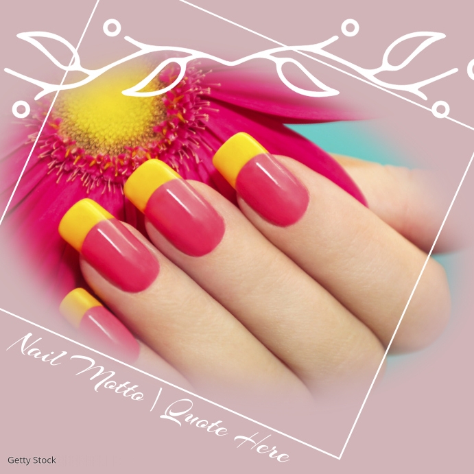 Nail Design Board Branches Inspiration Socia Template | PosterMyWall