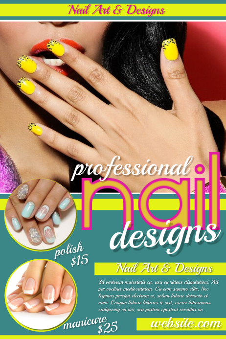 Nail Template | PosterMyWall