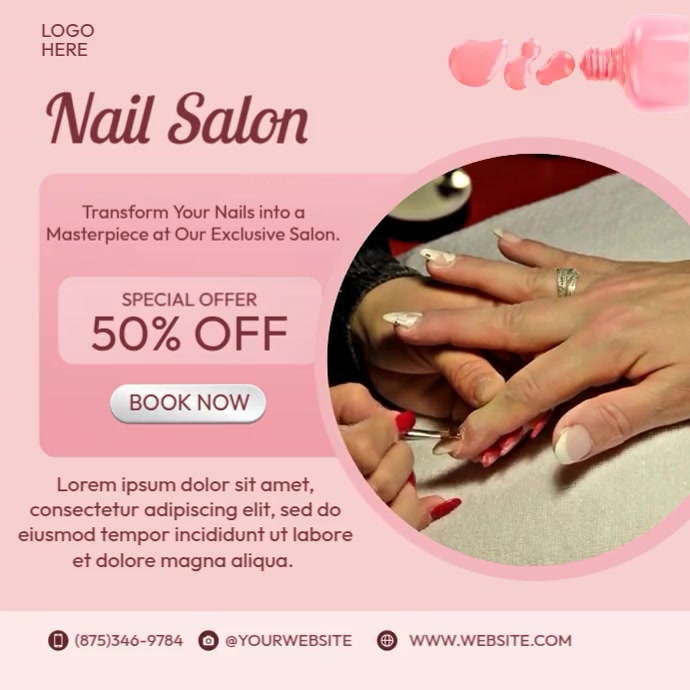 Nail Salon Ads Template | PosterMyWall