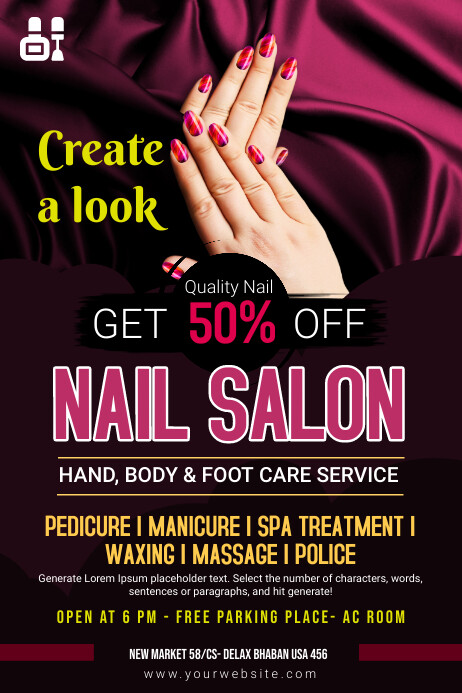 Plantilla de Nail Salon Banner | PosterMyWall