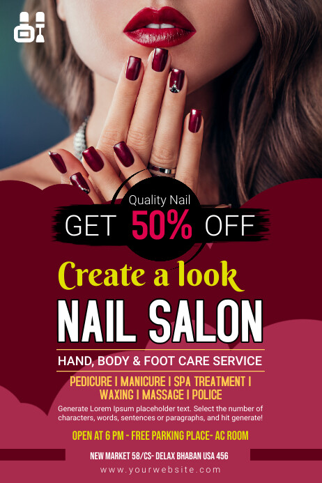 Plantilla de Nail Salon Poster | PosterMyWall