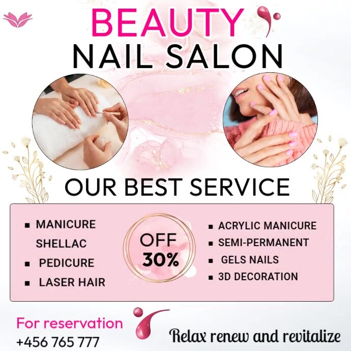 Nail Salon Service template | PosterMyWall