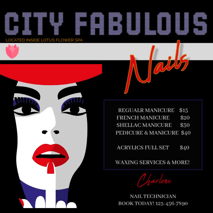 nail tech, nail salon, beauty, business cards Template | PosterMyWall