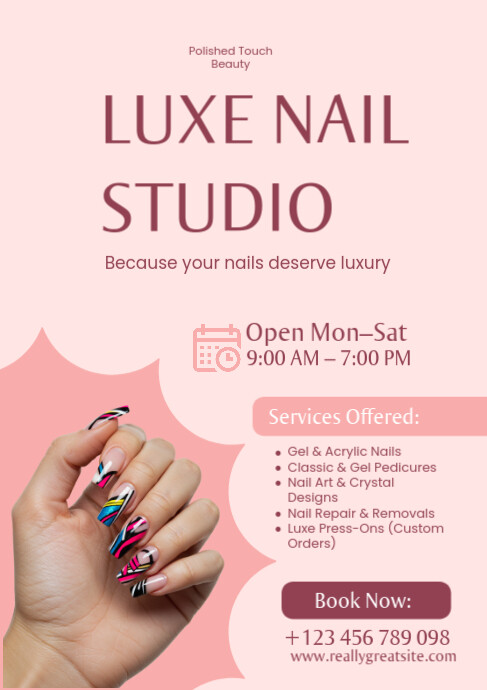 Copy of Nail Tech & Manicure Services Flyer Template | PosterMyWall
