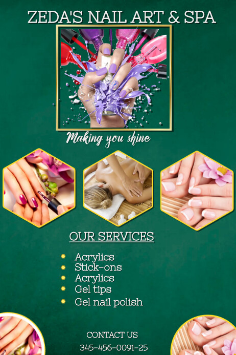 Nail tech flyer Template | PosterMyWall