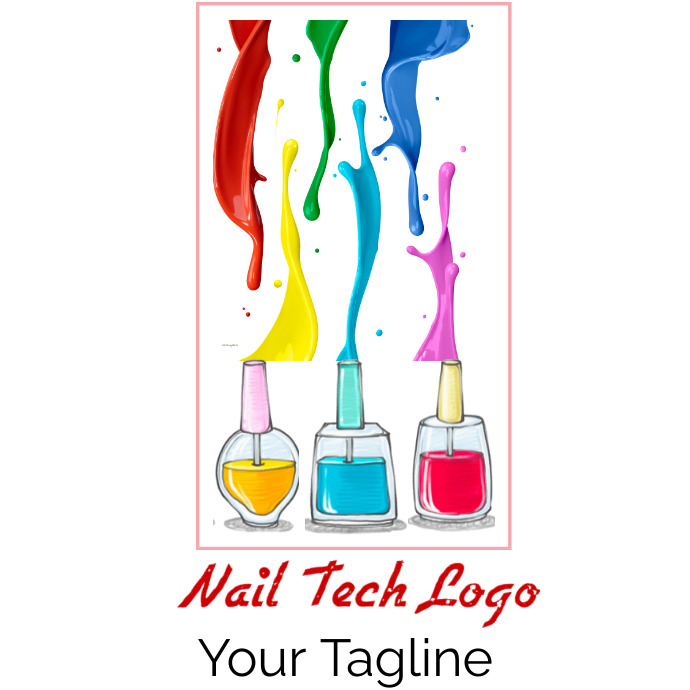 Nail Tech Logo Nail Paint Logo Nail Polish Template | PosterMyWall