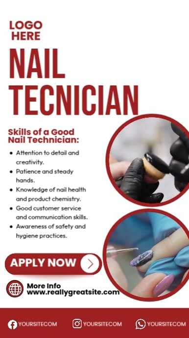 Plantilla de Nail Technician Ads | PosterMyWall