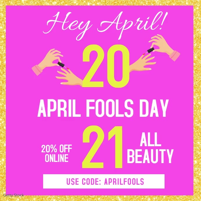 Nails April Fools Day Month Sale Ad Template | PosterMyWall