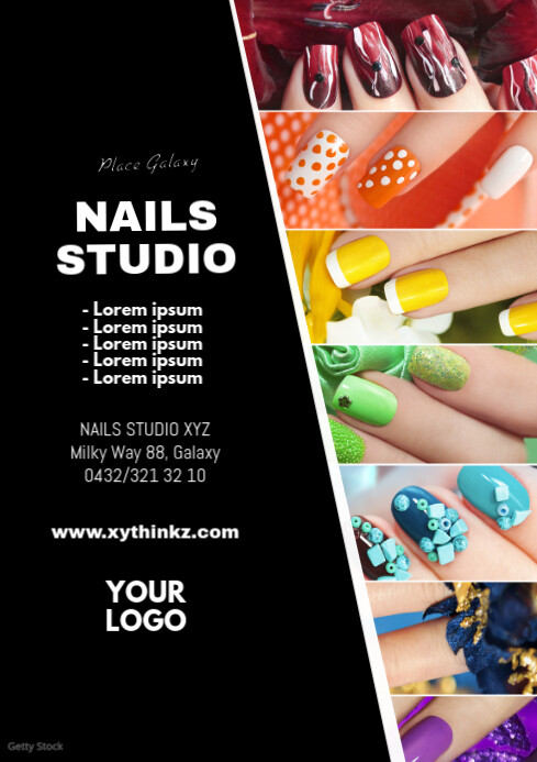 Nails Studio Poster Flyer Services Ad Beauty Template | PosterMyWall
