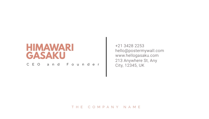 Name Card Template | PosterMyWall