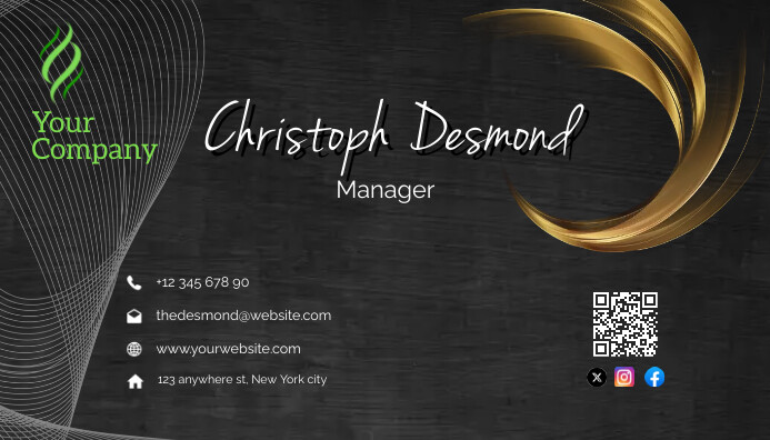 Name Card Template | PosterMyWall