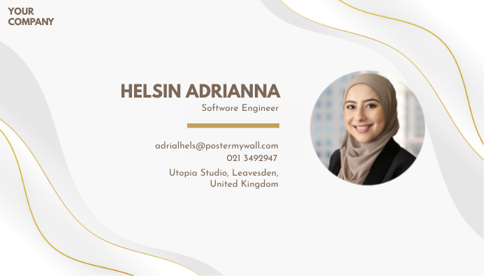Name Card Template | PosterMyWall