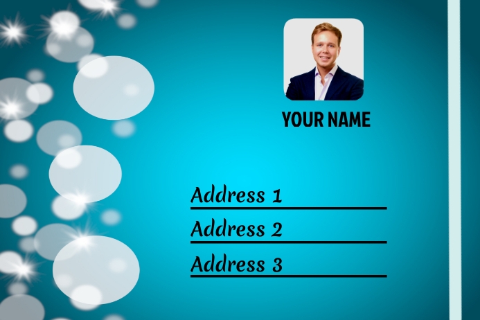 Name label (Blue) Template | PosterMyWall