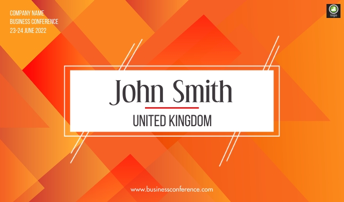 Name Tag Template | PosterMyWall