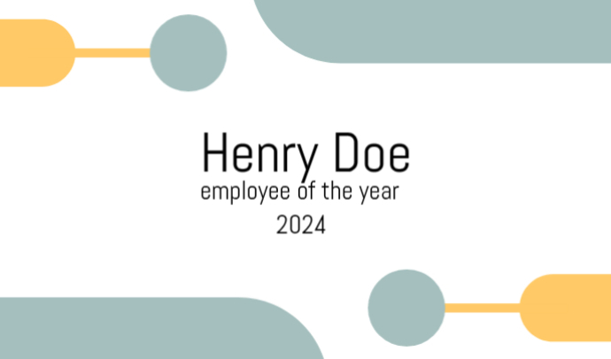 Modèle Name tag employee of the year | PosterMyWall