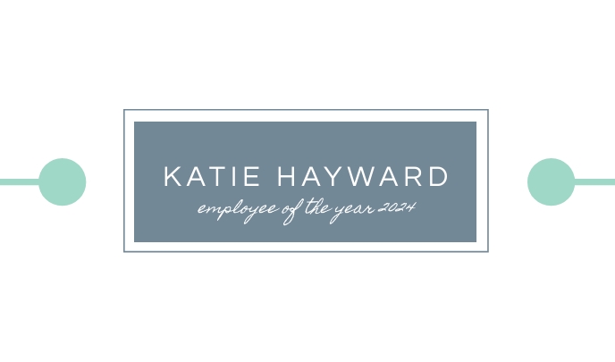 Name tag for EMPLOYEE OF THE YEAR Template | PosterMyWall
