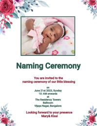 Baby Naming Ceremony Flyer Template | PosterMyWall