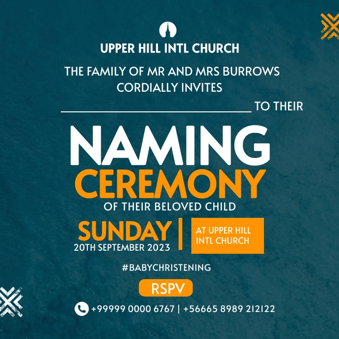 NAMING CEREMONY Template | PosterMyWall