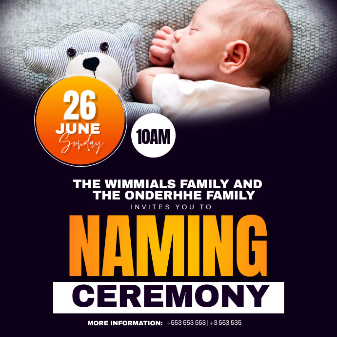 naming ceremony Template | PosterMyWall
