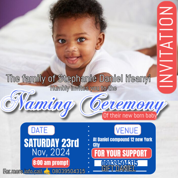 Naming ceremony Template | PosterMyWall