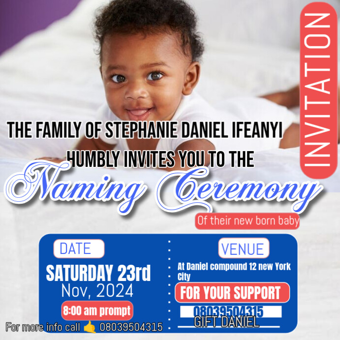 Naming ceremony Template | PosterMyWall