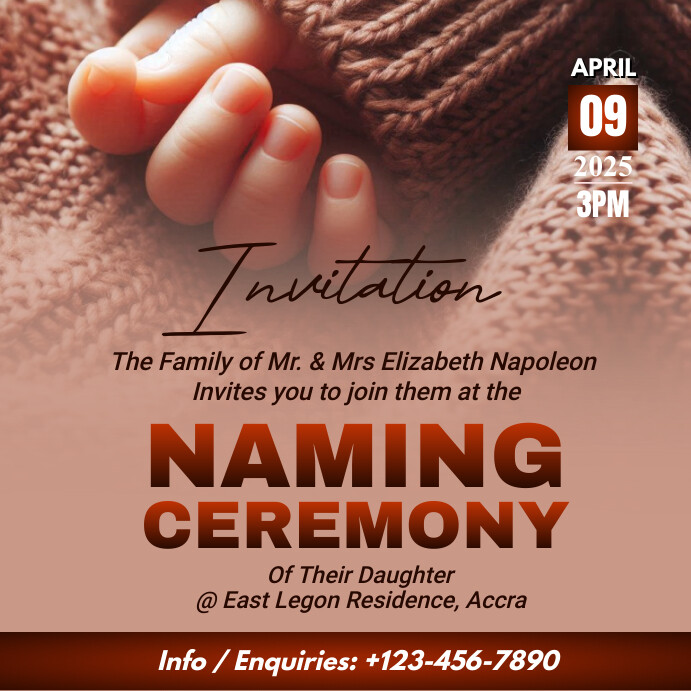 Copy of Naming Ceremony Event | PosterMyWall