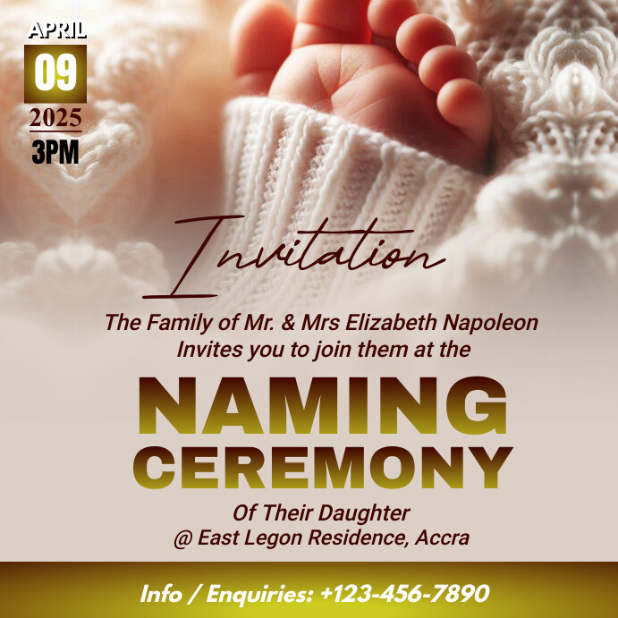 Naming Ceremony Event Template | PosterMyWall