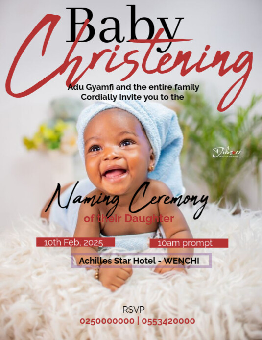 Naming Ceremony Flyer (us Letter) Template | PosterMyWall