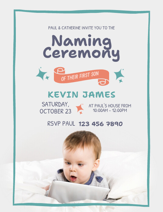 Naming Ceremony Flyer Template | PosterMyWall