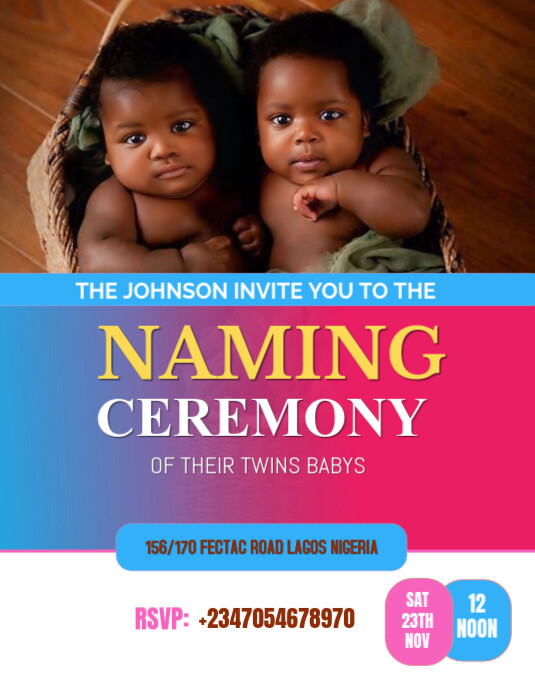 Copy of Naming ceremony flyer | PosterMyWall