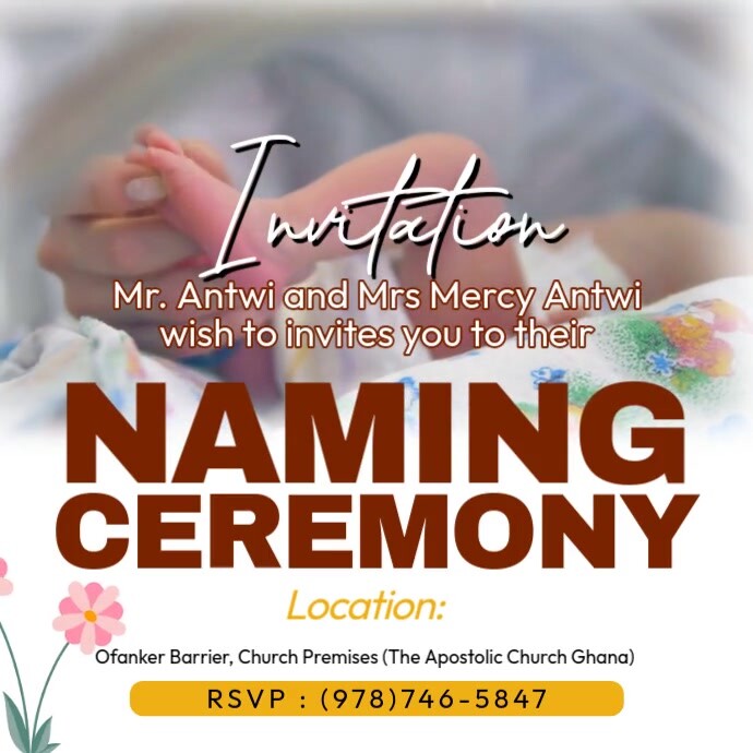 Naming Ceremony Invitation Template | PosterMyWall