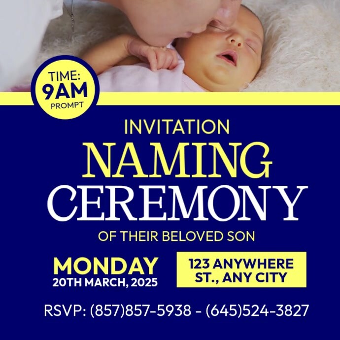 Naming Ceremony Invitation Template | PosterMyWall