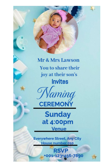 Naming Ceremony. Template | PosterMyWall