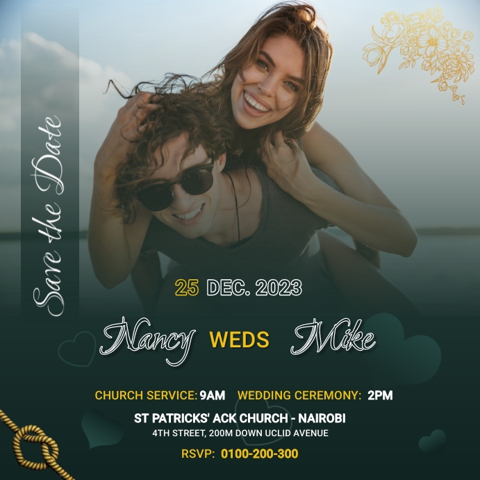 Nancy weds Mike Template | PosterMyWall