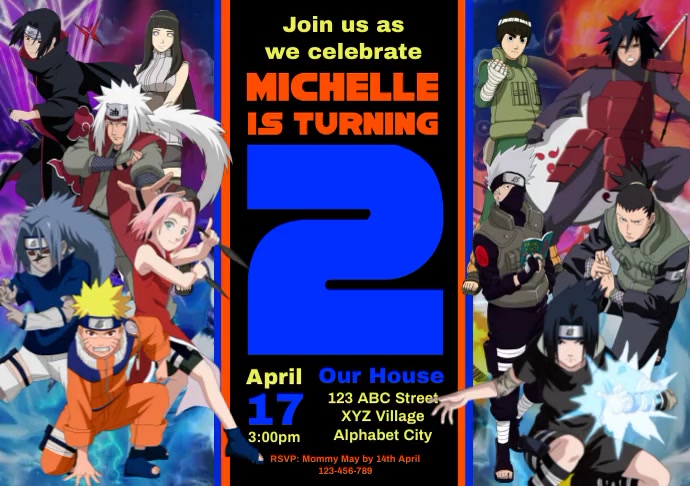 Naruto Birthday Invitation Template | PosterMyWall