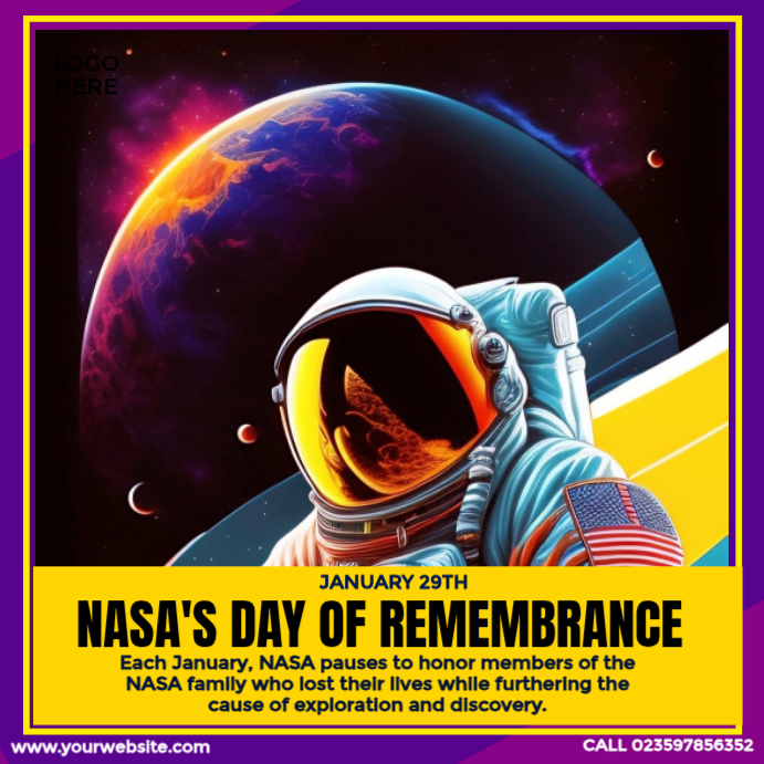 Copy of NASA's Day of Remembrance | PosterMyWall