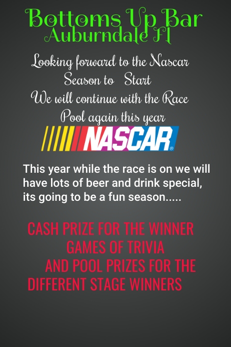 NASCAR POSTER TEMPLETE Template | PosterMyWall