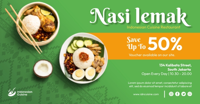 Nasi Lemak Food Ads Template | PosterMyWall
